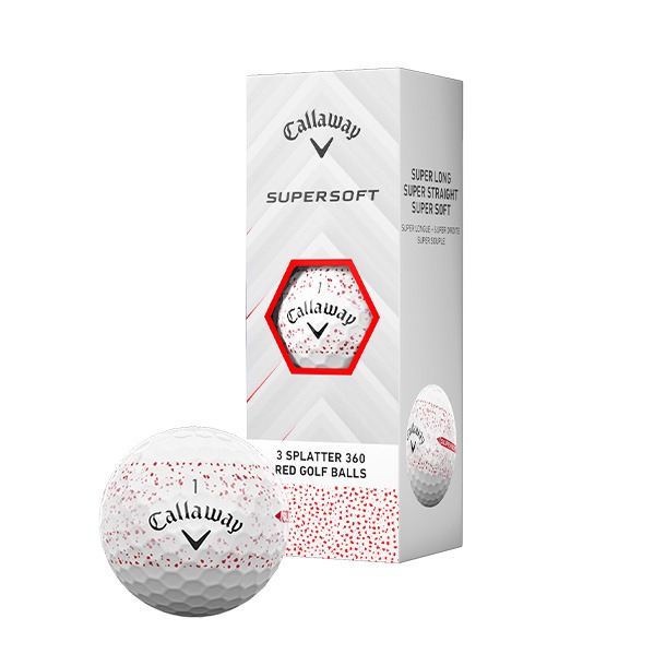 Callaway Supersoft Red Splatter Golf Balls 2025 | gimmeballs
